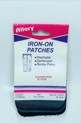 Allary Patch & Mend Assorted Lt Colors Iron on Patches, 10 Patches, 3 ...