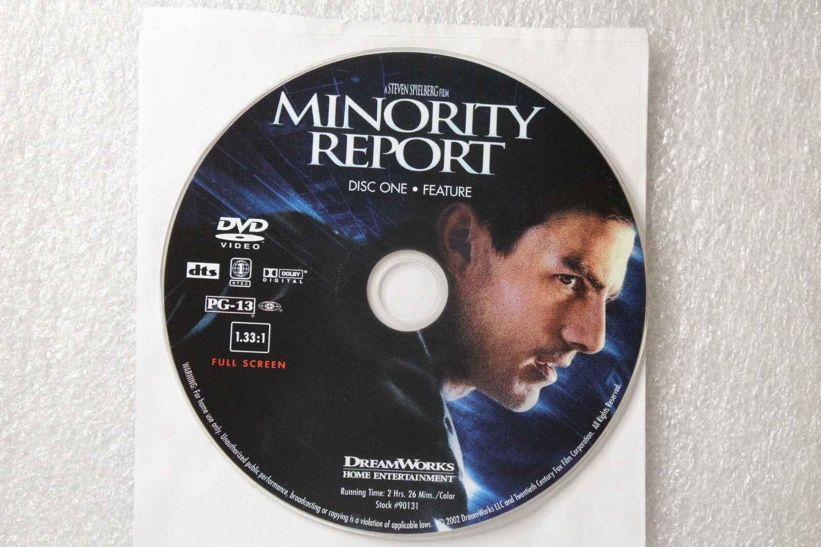 Minority Report (DVD, 2002) 2 Disc Fullscreen 667068998924| eBay