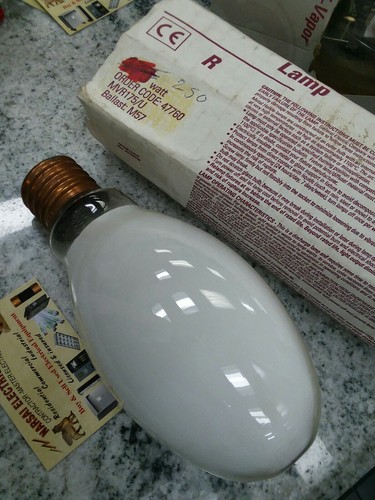 GE MVR250/C/U 250-Watt Multi Vapor Metal Halide Coated Lamp Light Bulb ...