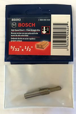 NEW BOSCH 5/32" STRAIGHT SINGLE FLUTE HIGH SPEED STEEL HSS ROUTER BIT ...