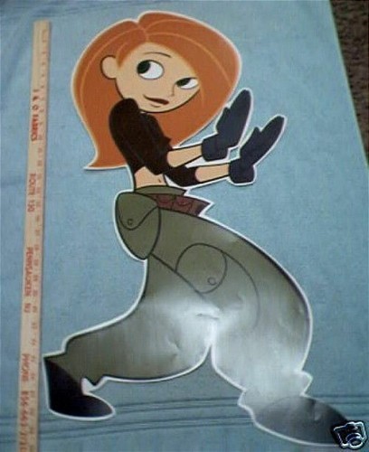 KIM POSSIBLE wall stickers MURAL 7 big decals room decor 30 inches tall ...