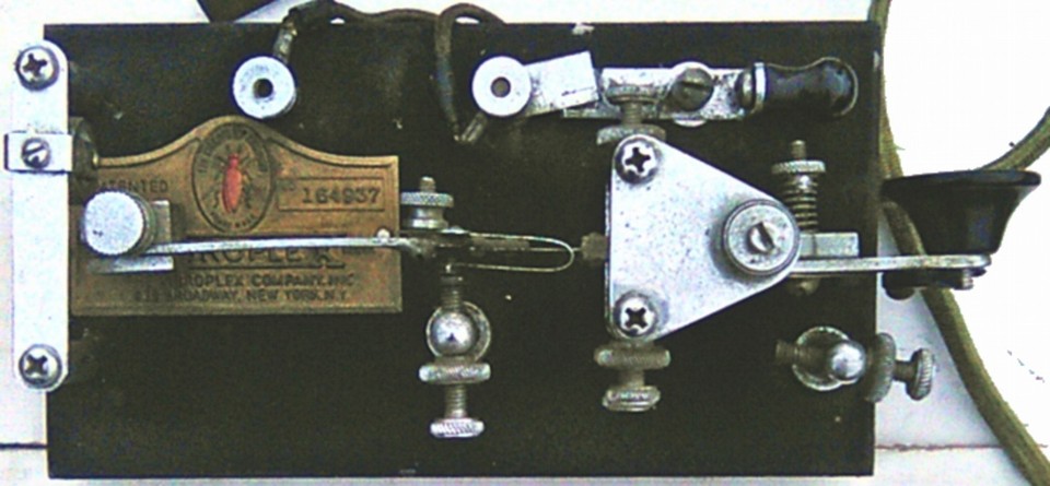 VINTAGE VIBROPLEX HAM RADIO BUG TELEGRAPH KEY PATENT 164937 NEW YORK ...