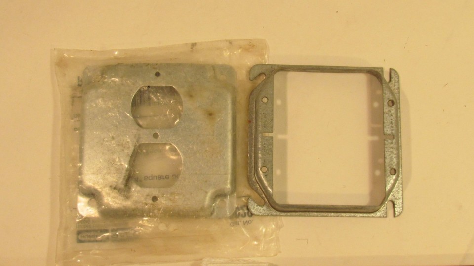 Hubbell Raco 4" Square Exposed Work Cover 902C w/ 4" Square 5/8" Rise ...