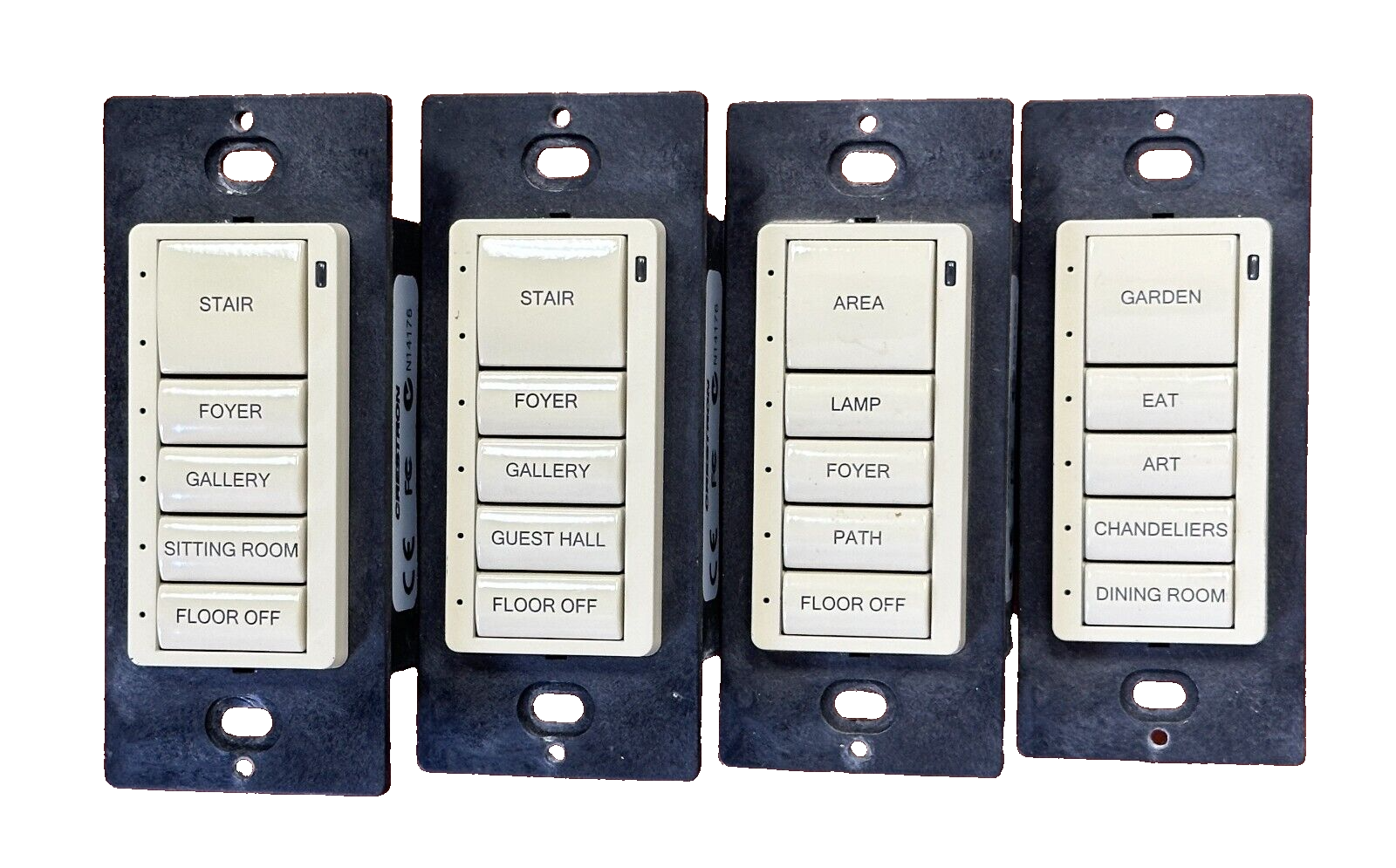 CRESTRON C2N-CBD, Almond-6500417-5 Button Keypad-1LG-4 SM-USED-Great ...