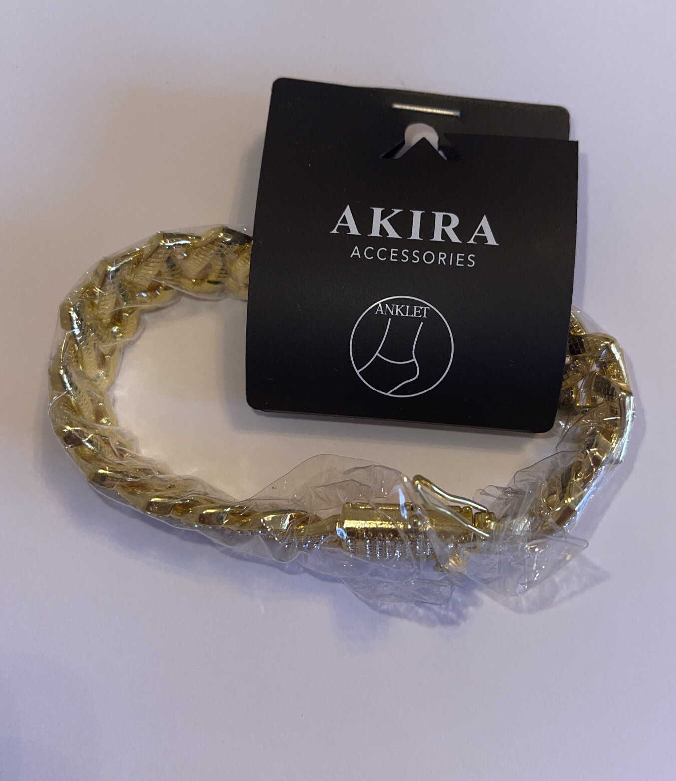 CUBAN STRAIGHT EDGE CHAIN ANKLET | eBay