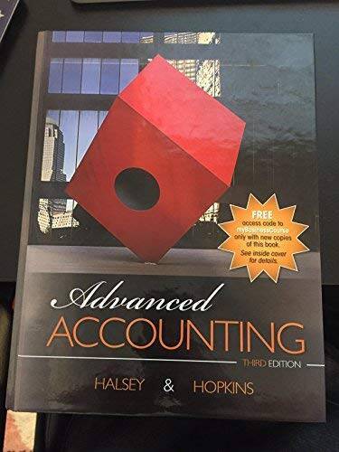 ADVANCED ACCOUNTING - Hardcover By Halsey & Hopkins - GOOD ...
