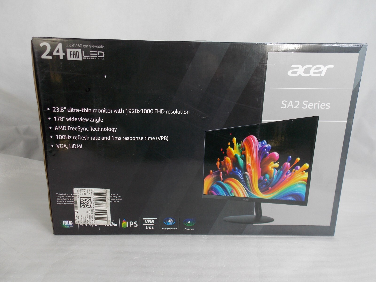 Acer SA242Y SA2 Series 23.8" LCD Monitor Full HD 1920x1080 IPS 100Hz ...