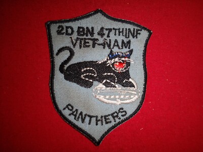 US Army 2nd Battalion 47th Infantry Regiment PANTHERS Vietnam War Patch ...