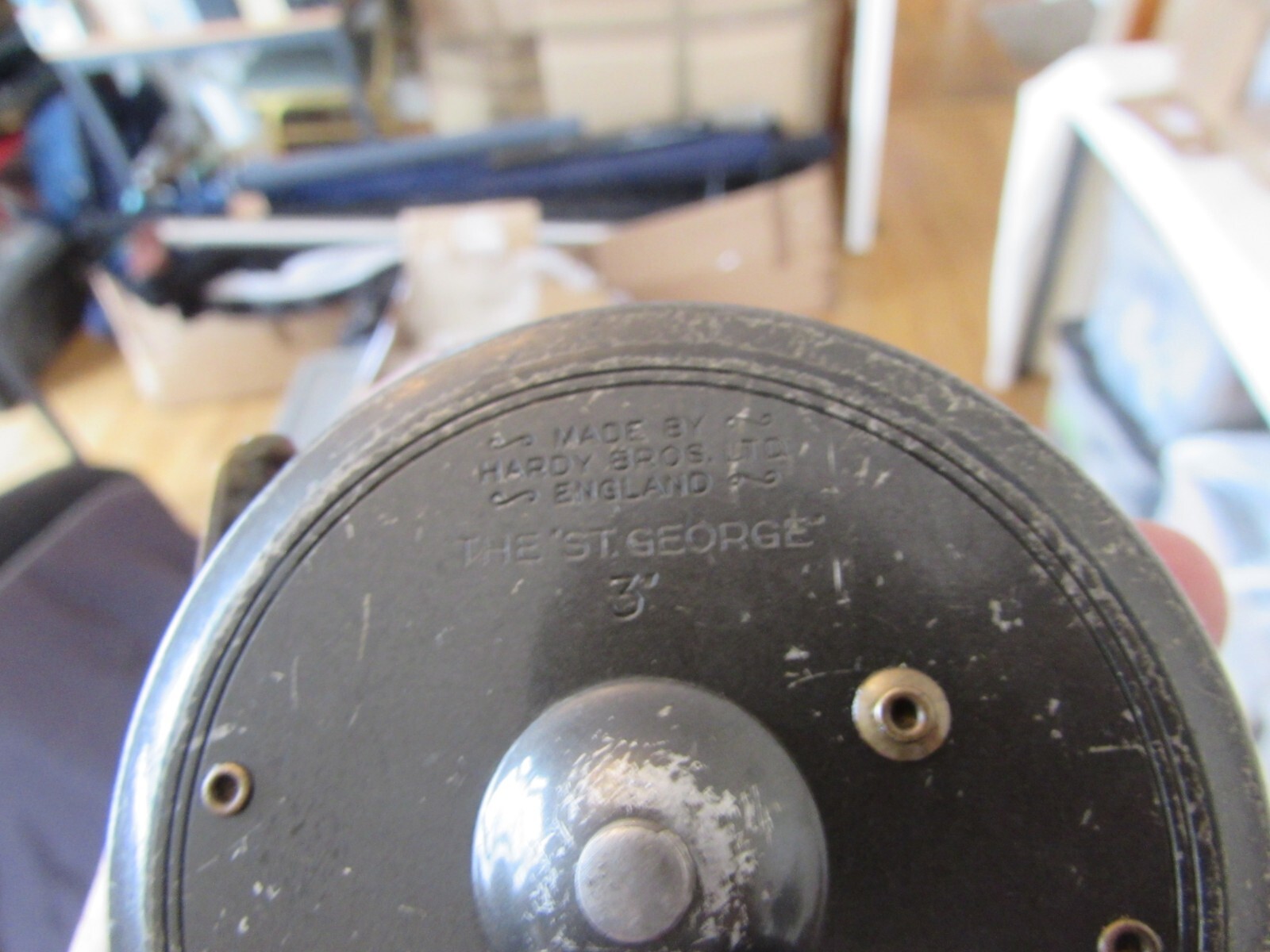 vintage hardy alnwick st george agate trout fly fishing reel 3" boxed ...