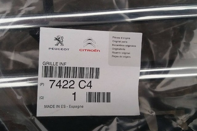 Genuine Peugeot 207 Front Grill With Chrome Insert 7422C4 for sale ...
