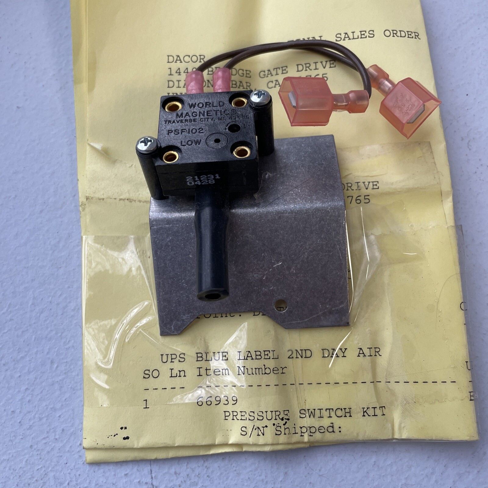 Genuine OEM Dacor Pressure Switch Kit 66939 for sale online | eBay