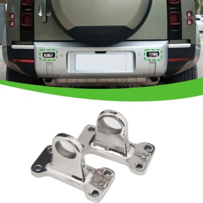 2Psc Rear Trailer Hook Fits For Defender 90 110 2020-2024 Metal Silver ...