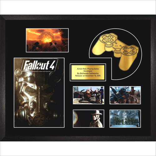 Fallout 4 / Gaming Themed Black Wooden Framed Memorabilia Fan ...