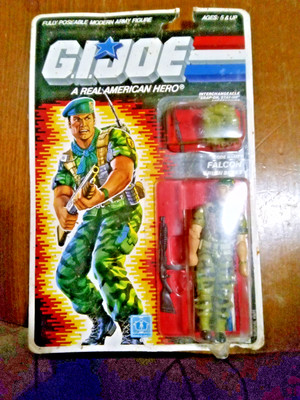 GI JOE FALCON GREEN BERET FIGURE 1986 ON THE CARD | eBay