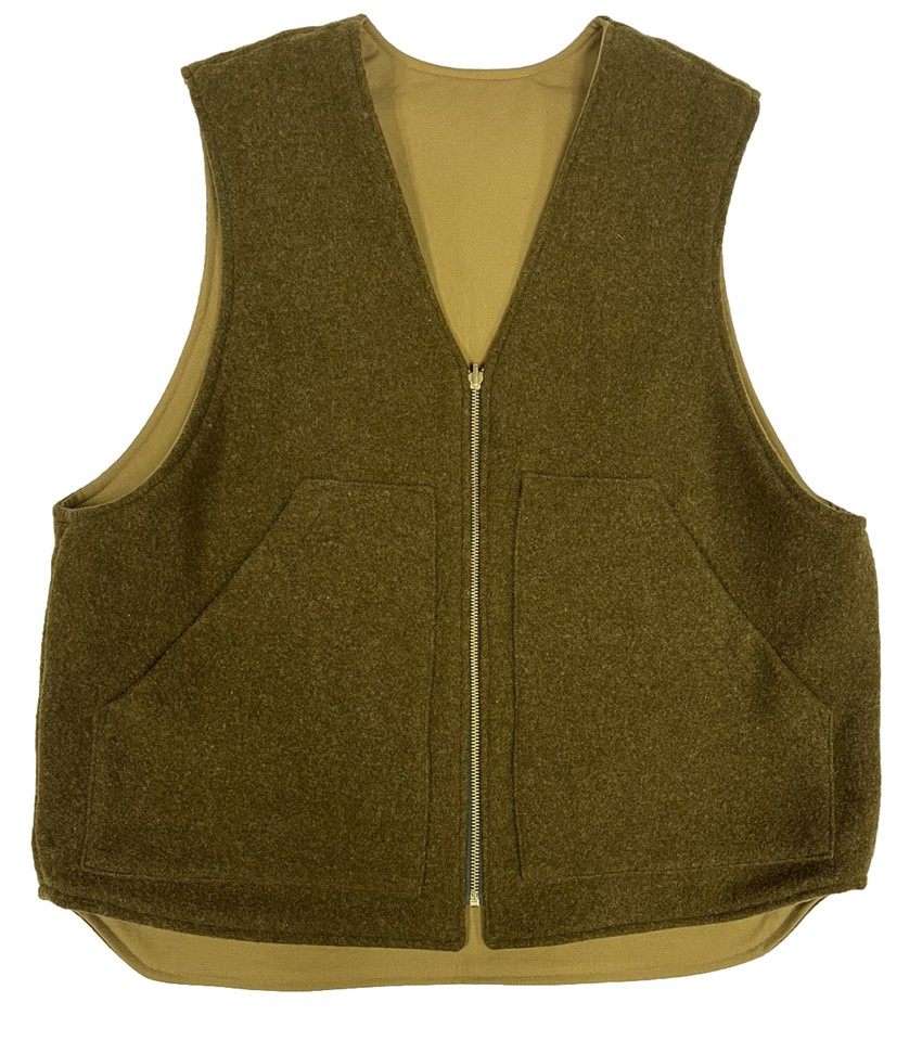 Filson x Governor Baxter Reversible Vest 20230335 Dark CC Tan Olive ...