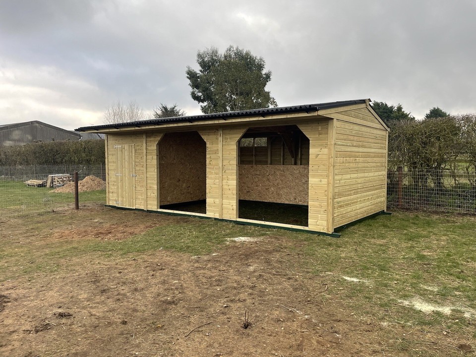 12x24 Field shelter - Steel Skids- Timber Building / Stables | eBay UK