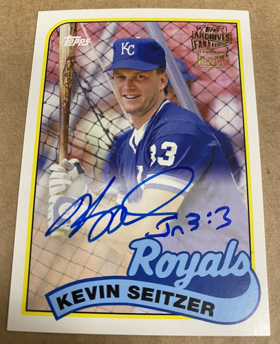 2017 Topps Archives Kevin Seitzer Auto Baseball Card Royals PF1 240018 ...