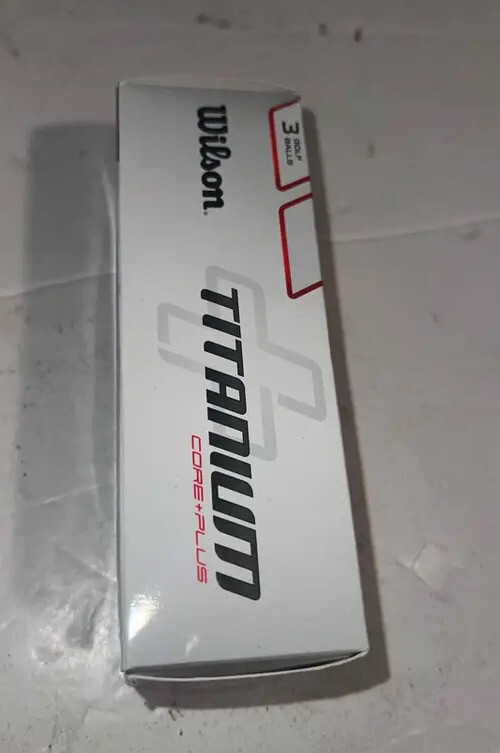 Wilson Titanium Core Plus Distance Golf Ball Sleeve Of 3 White Outdoor ...