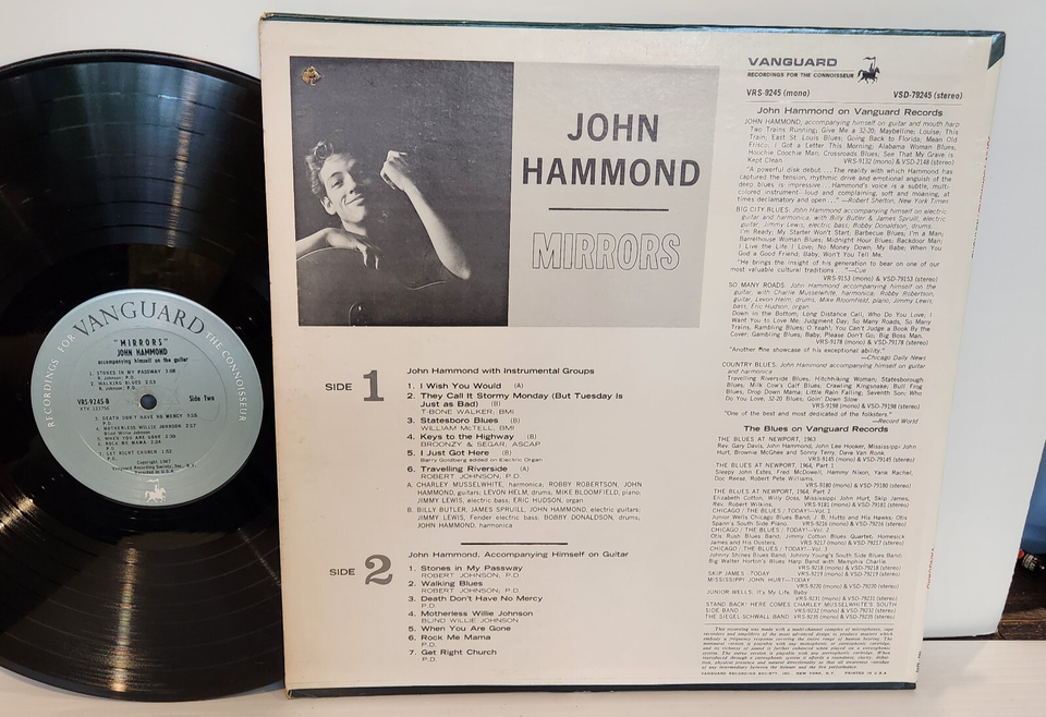 John Hammond - Mirrors Mono 1967 LP Levon Helm Robbie Robertson Mike Bloomfield | eBay