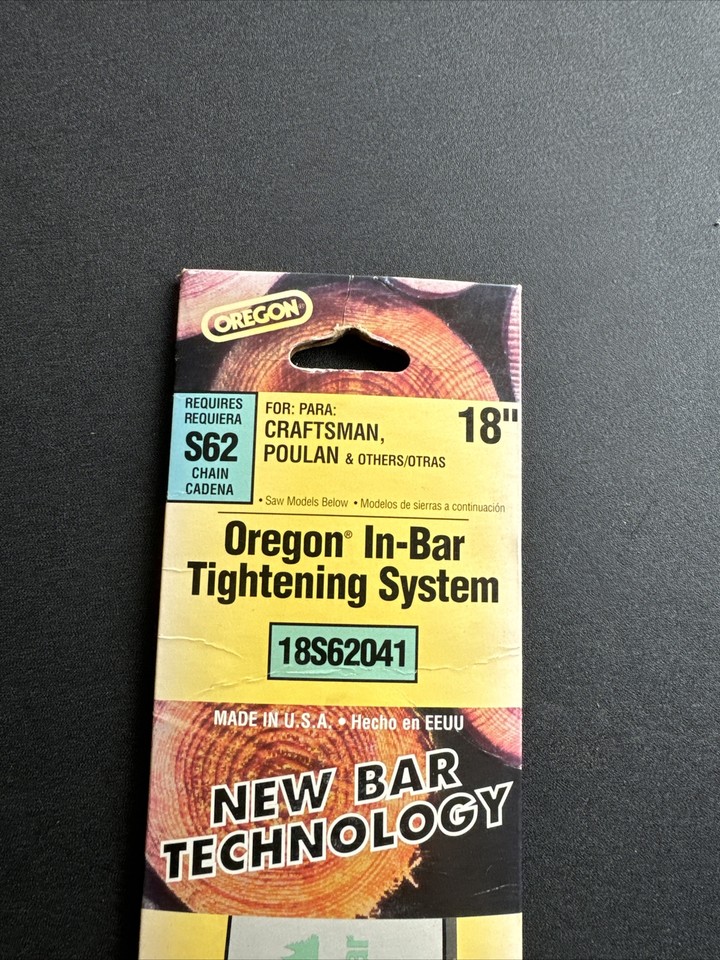 Oregon 18S62041 Intenz 18" Guide Bar 3/8x.050xS62 91 New Unused ...