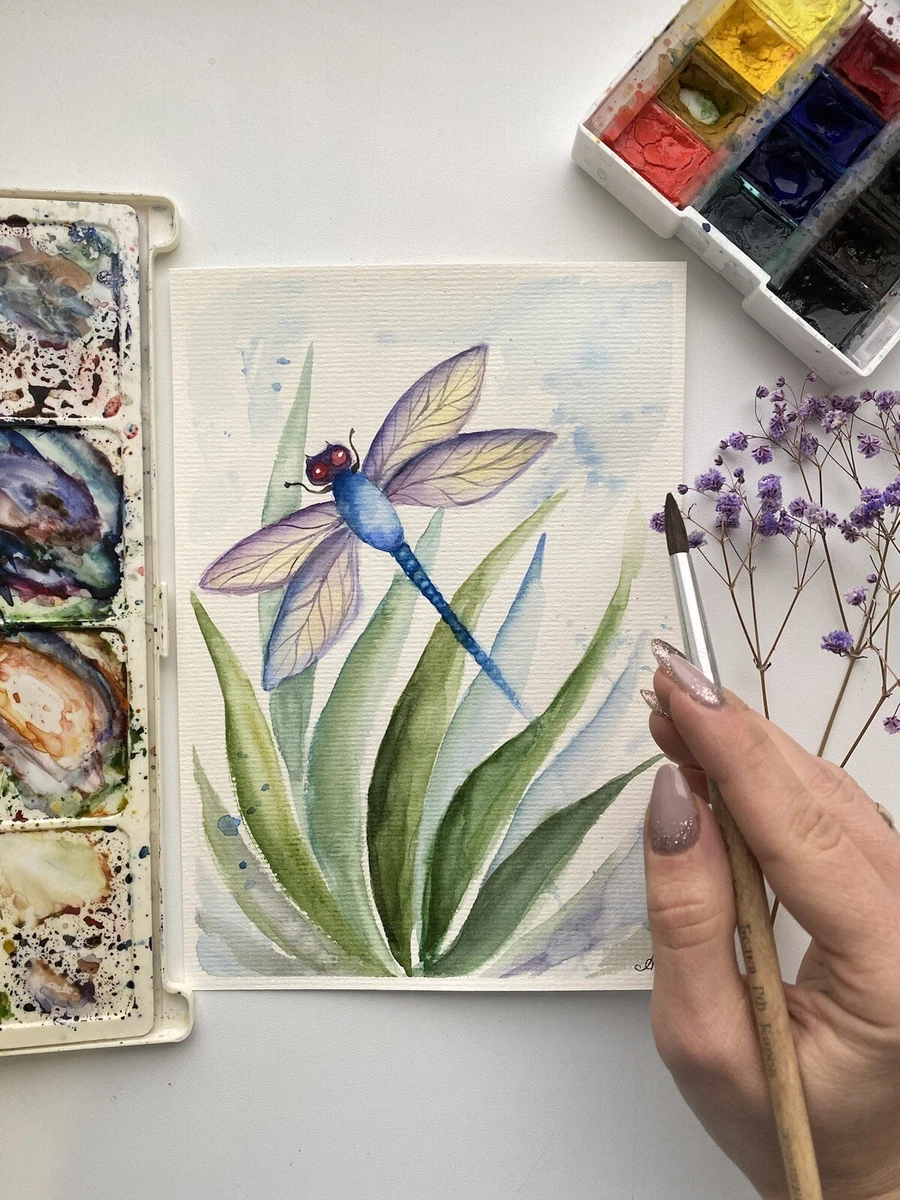 Dragonfly And Flower Drawings