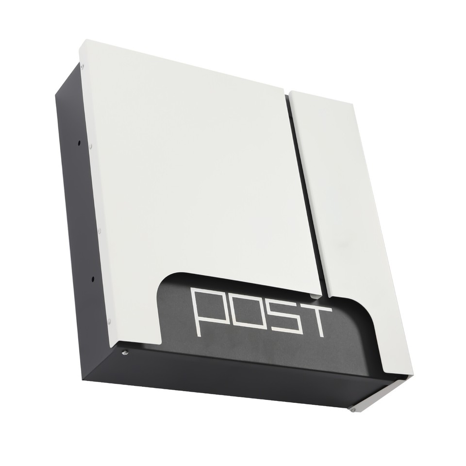 Rectangular Post Box Large Letter Mail Box Steel Lockable Wall Mount ...