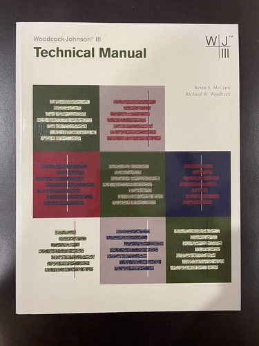 Woodcock Johnson III Technical Manual WJ-III | eBay