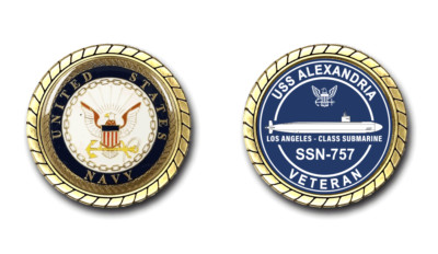 U.S. Navy USS Alexandria SSN-757 Silhouette Veteran Challenge Coin | eBay