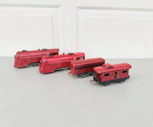 Vintage Marx Commodore Vanderbilt Train Red Tin Cars Prewar | eBay