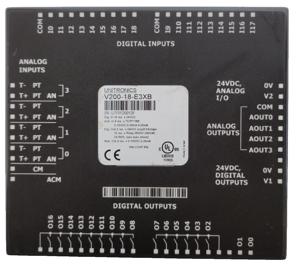 UNITRONICS V200-18-E3XB I/O MODULE 18ISO X 24VDC BOARD | eBay