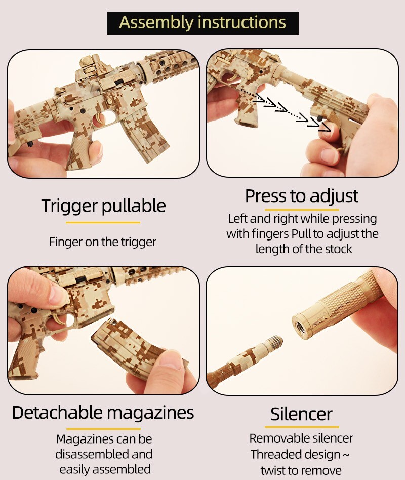 AR-15 1:3 Die Cast Collectible Mini Non Goat Gun Non-firing Model Carry ...