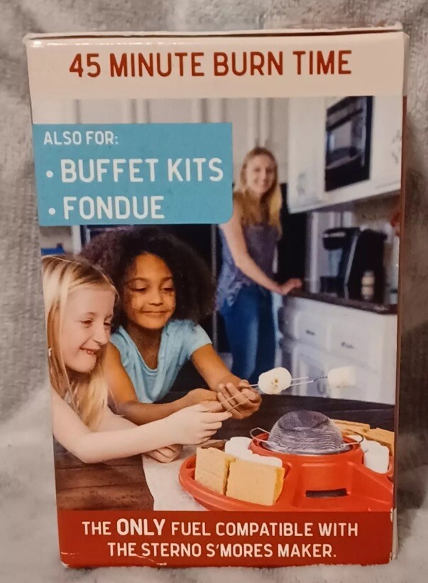 4 Cans Sterno S'mores Heat Fuel Cans Silver Fondue Kids Fun Buffet Fire ...