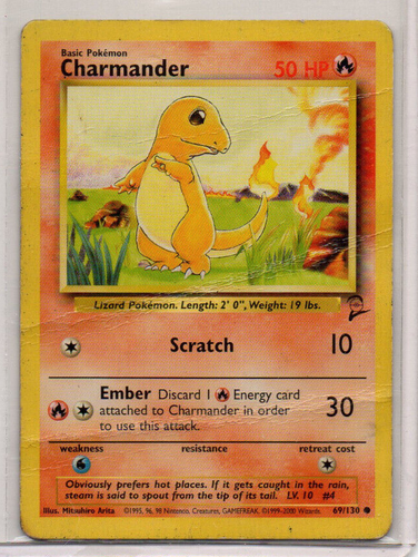 CHARMANDER Pokemon Card 46/102 Original 1995 Base Set Super Rare | eBay