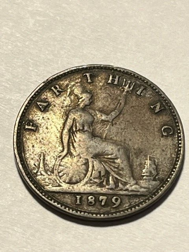 1879 Great Britain Farthing Large 9 Fine #12176 | eBay