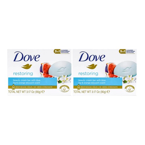 Dove Restoring Beauty Bar Blue Fig Orange Blossom, 3.17oz (Pack of 2 ...