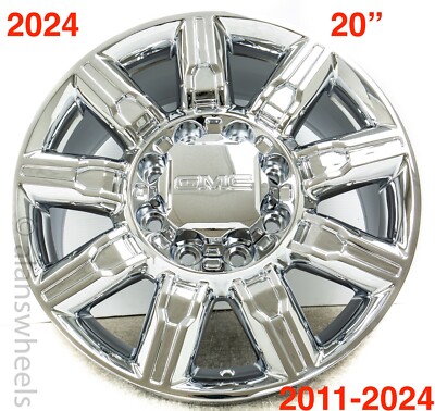 4 New 20” Chrome GMC Sierra 2500 3500 HD 8 Lug Wheels Rims Replica ...