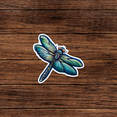 Vibrant Teal Dragonfly Sticker - Intricate Design, Stunning Colors #640 ...