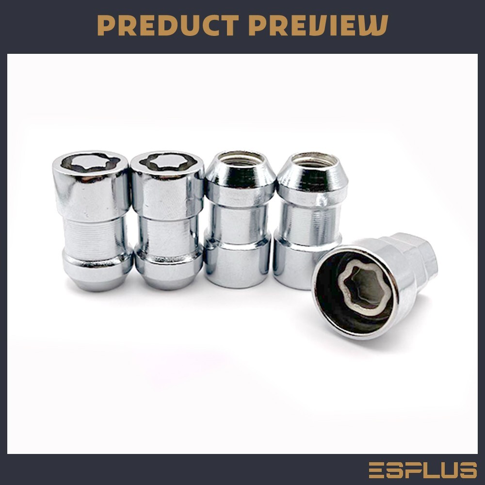 4 Pc Dodge Wheel Lock W Key M14x1.5 Chrome Fits 2008-2024 Charger ...