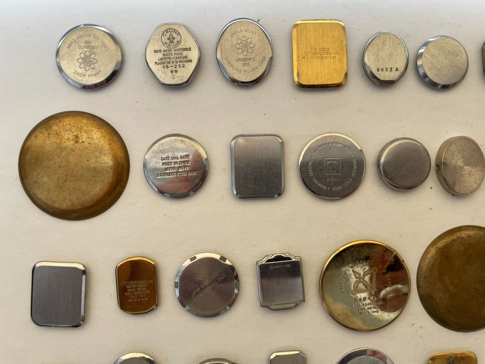 Lot of 40 Various Vintage Watch Case Backs - Great For Parts Or Repair ...