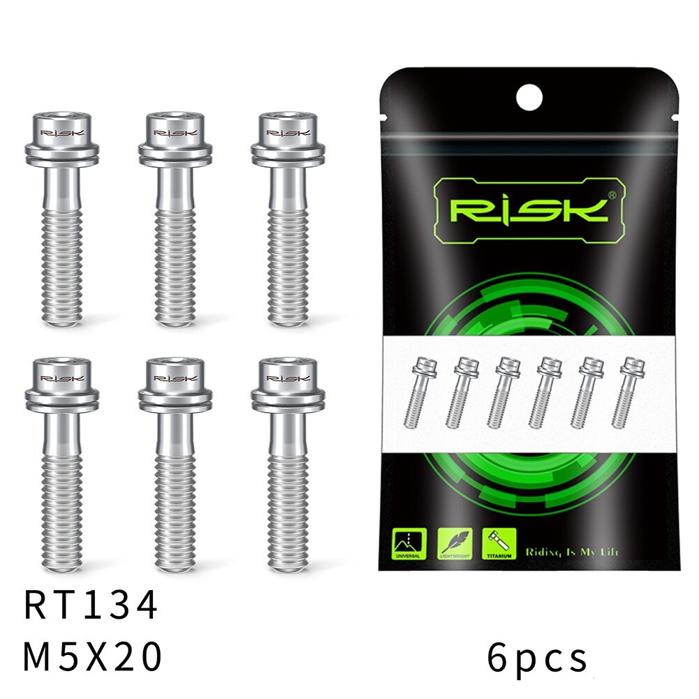 Bike front fork screws M5x18/20mm titanium alloy stem screws with ...