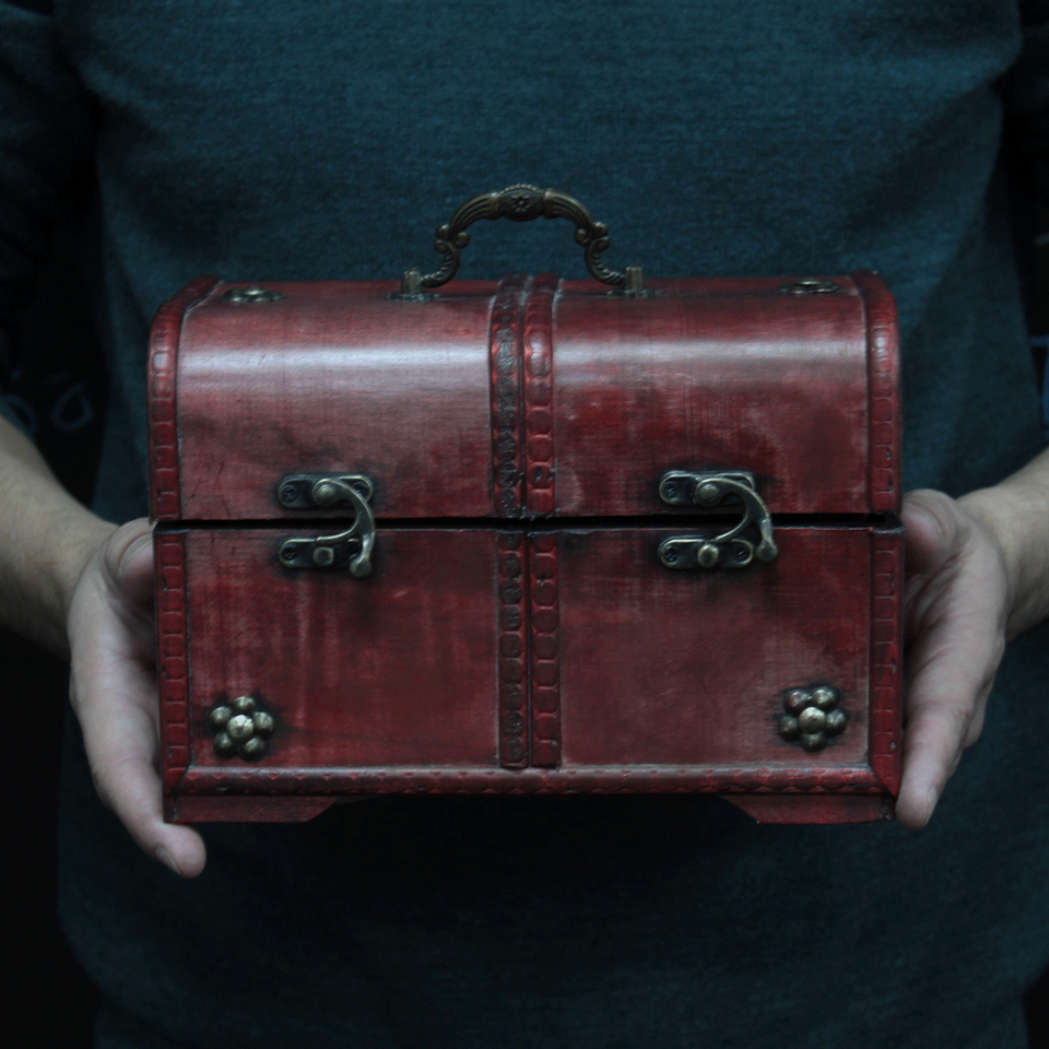 Set of 3 Treasure Chest Storage Trinket Boxes Large Classic Colonial ...