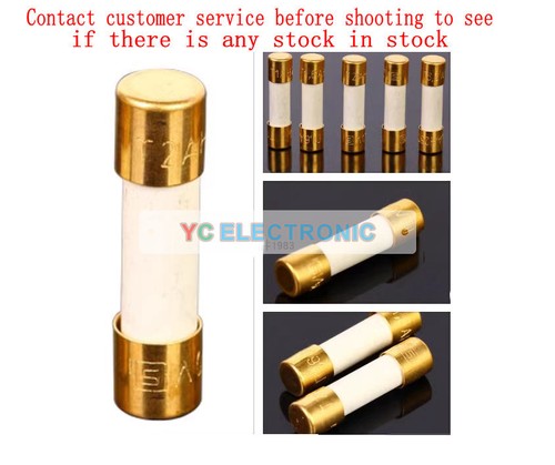 1PCS New Alloy gold-plated audiophile fuse fuse tube 5 * 20mm SPT250V ...