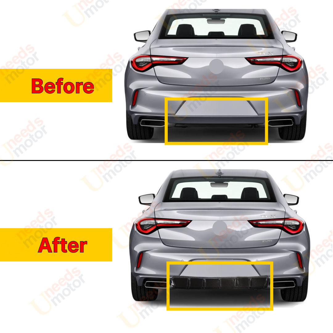 Fits 2021-25 TLX Type S Style Real Carbon Fiber Body Kit Rear Diffuser ...