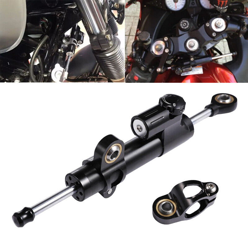 For Harley/Honda/Yamaha Motorcycles Adjustable Steering Damper ...