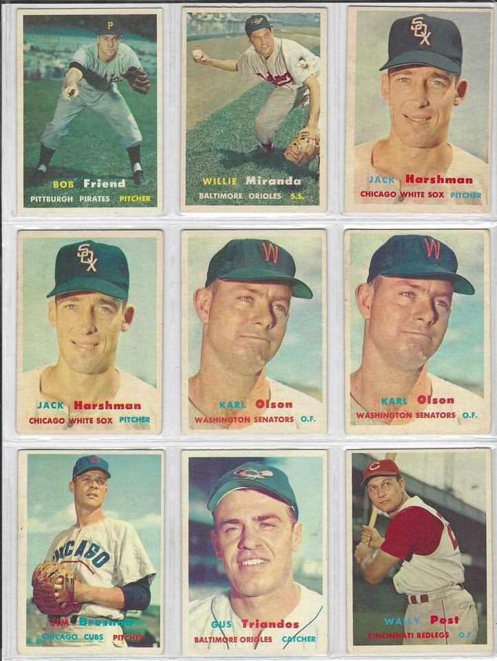 1957 TOPPS BASEBALL CARD SINGLES (89-178) up to 25% DISCOUNT | eBay