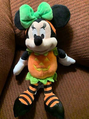 Disney Collection Minnie Mouse Orange Pumpkin Plush Toy Doll Date 2017 ...