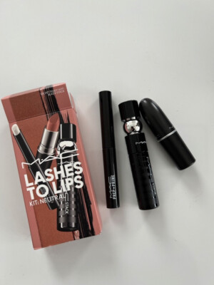 MAC Lashes to Lips Kit Neutral Velvet Teddy 617 Black Stack NEU OVP ...