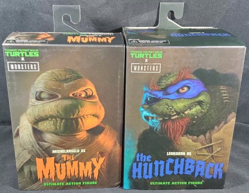 TMNT x Universal Monsters MIB Figure Lot - Mikey Mummy Leonardo ...