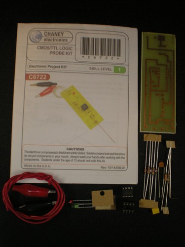 Digital Logic Probe Kit, CMOS/TTL, Manual and all parts, STEM, DIY ...