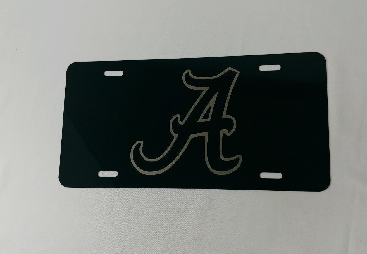 Alabama Crimson Tide Aluminum Plate Laser Etched Car Front Tag Roll ...